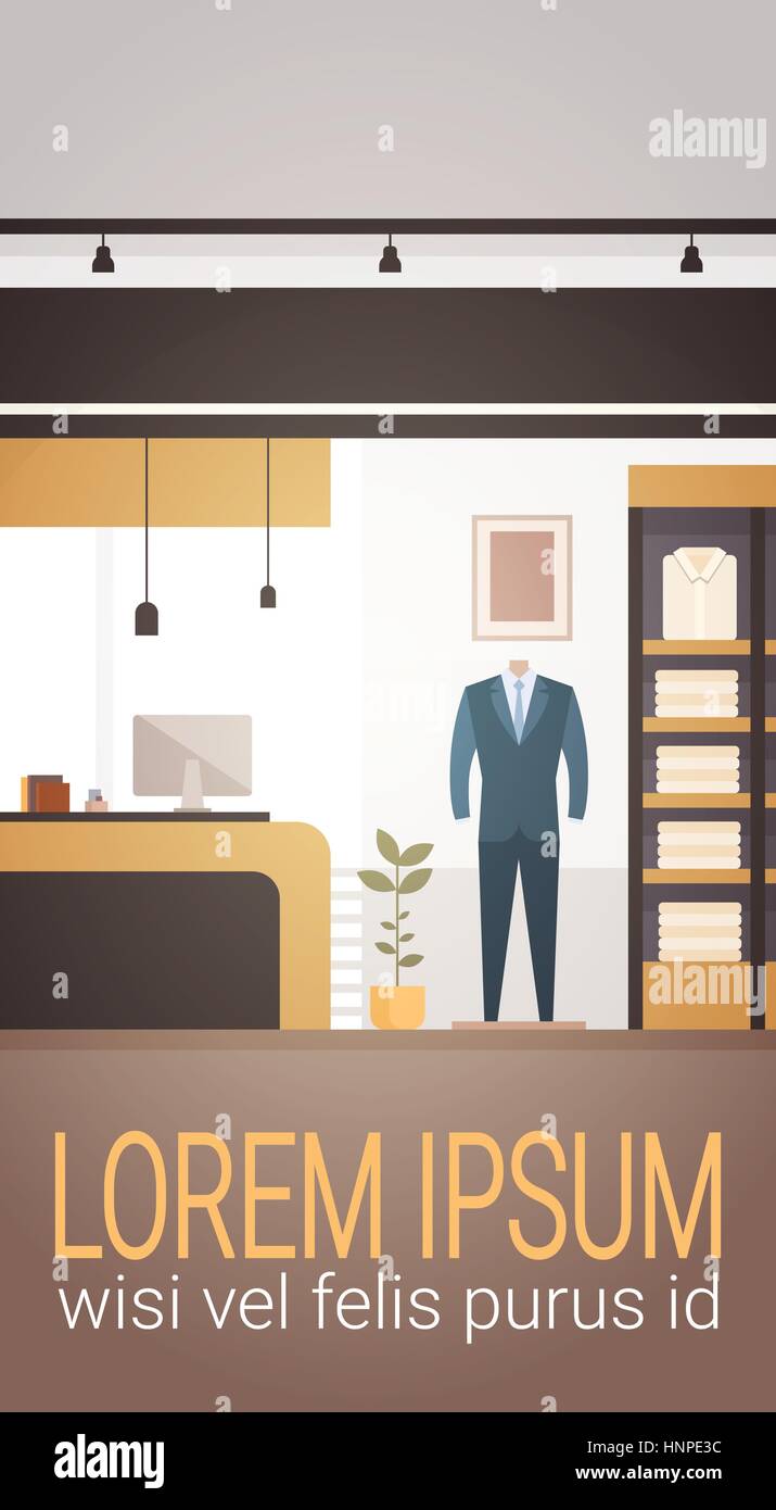 Big Fashion Shop Super Market Male Clothes Shopping Mall Interior ...