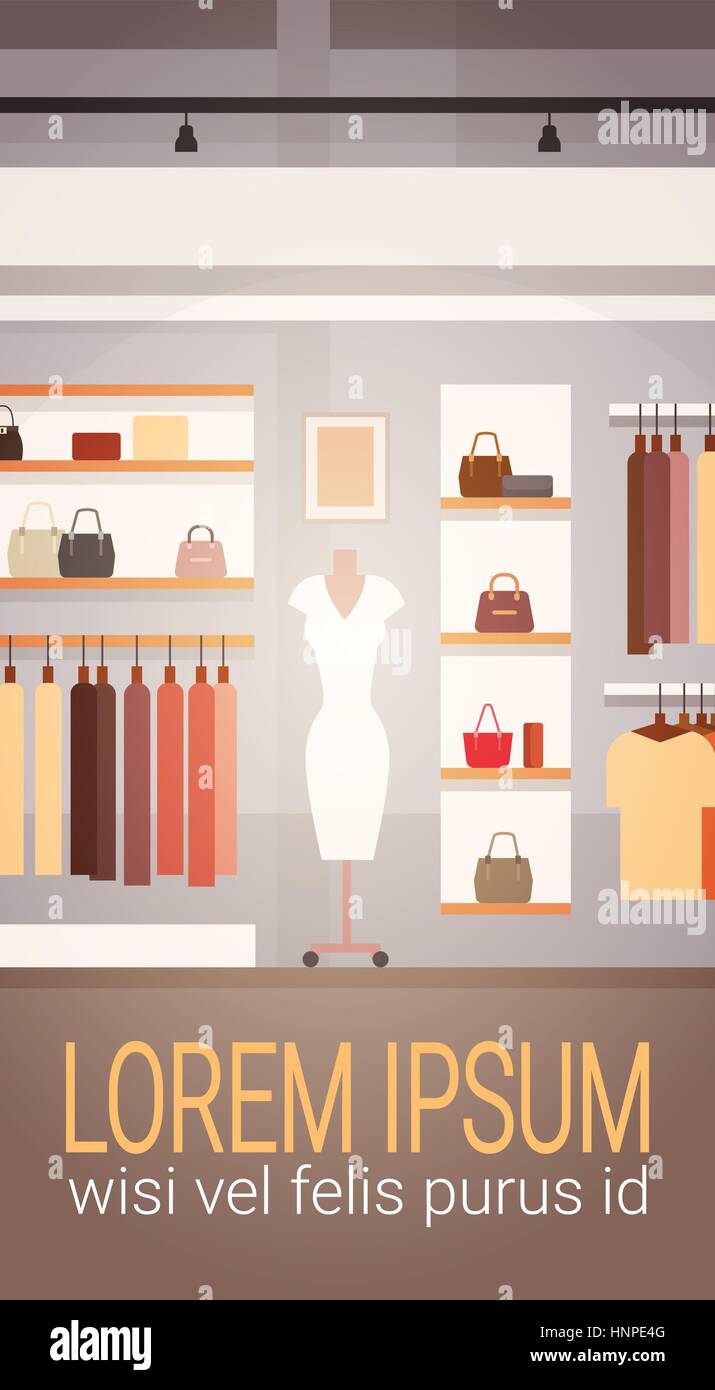 Big Fashion Shop Super Market Female Clothes Shopping Mall Interior ...