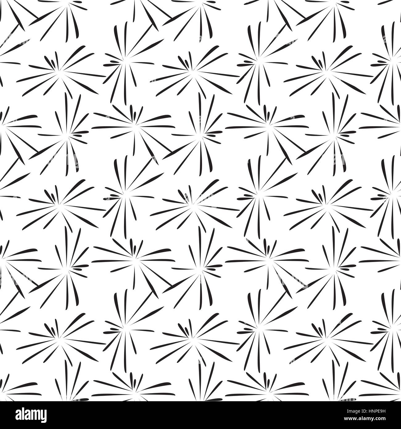 fireworks pattern (black on a white background Stock Vector Image & Art ...