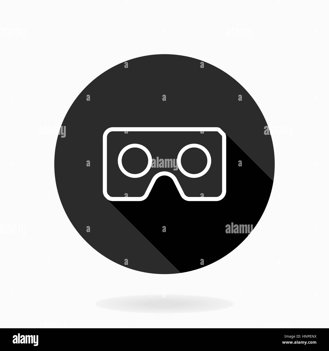 Fine Flat Icon With VR Logo Stock Photo - Alamy
