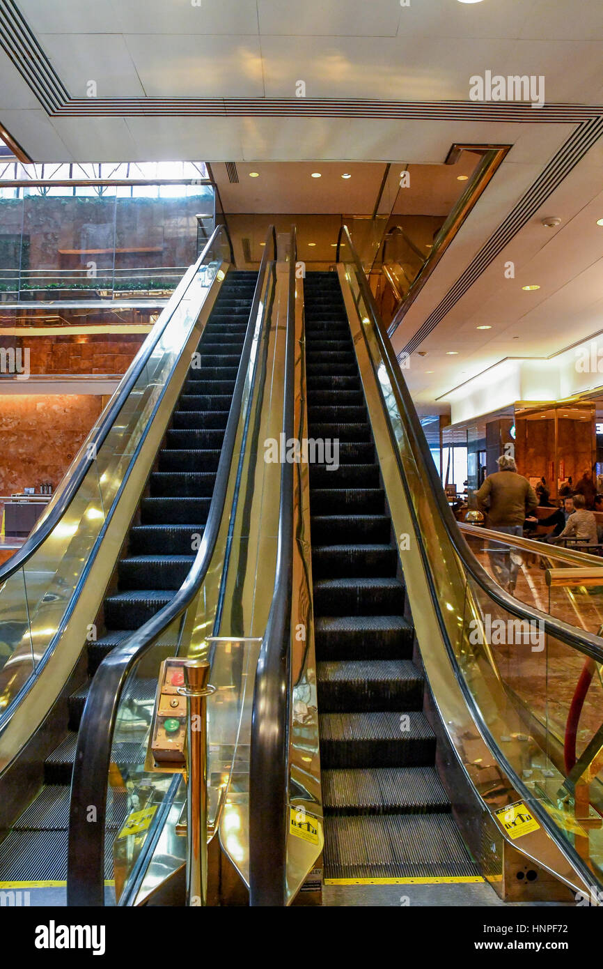 New York, NY, USA, 10th January 2017 Some of the escalators in the ...