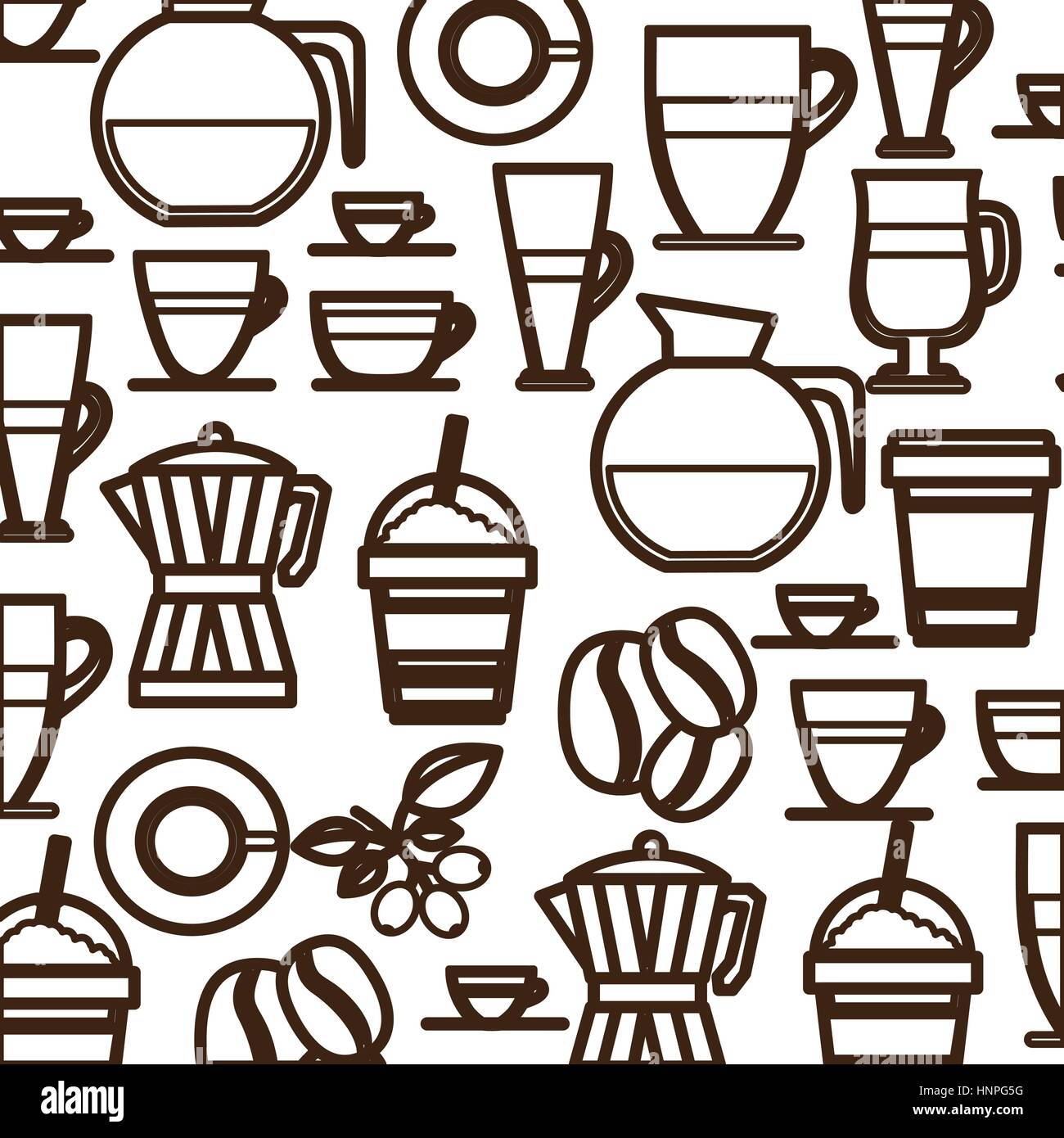 coffee tools and equipment icon, vector illustration image design Stock ...