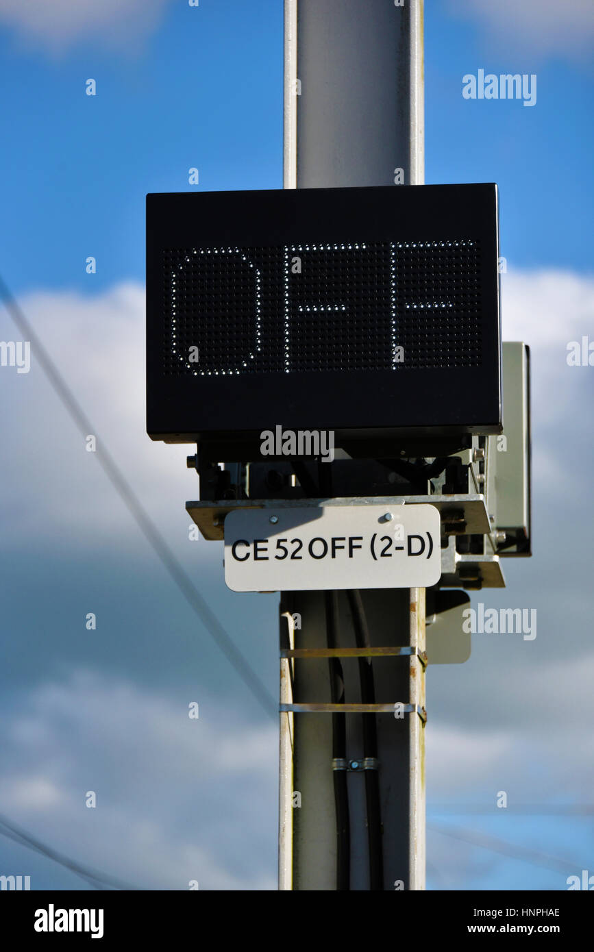 "OFF", Network Rail railway signalling equipment. Oxenholme rail ...