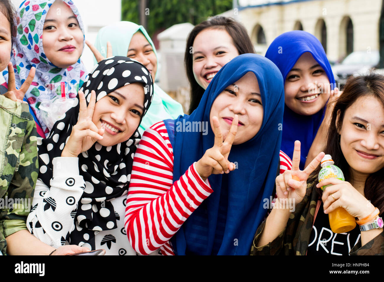 Young Islamic women, Georgetown, Penang, Malaysia Stock Photo - Alamy
