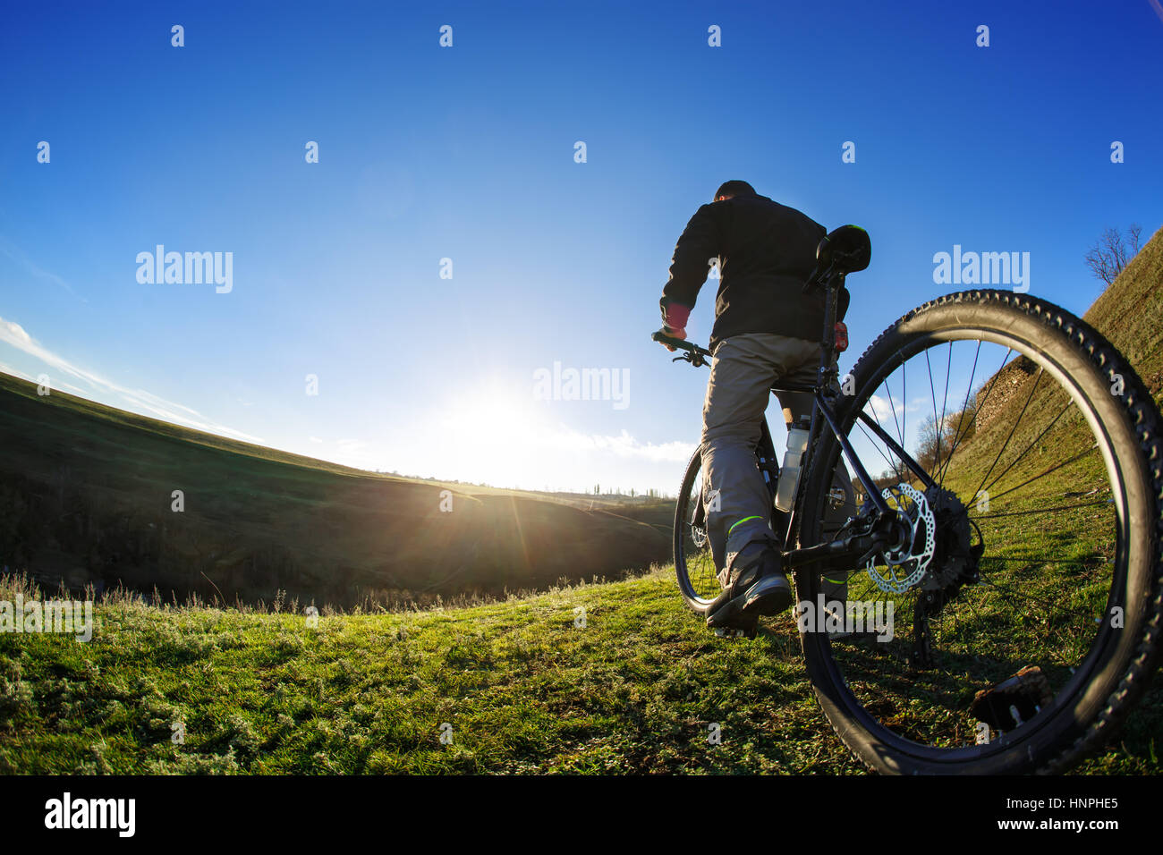 Bicycle backview hi-res stock photography and images - Alamy