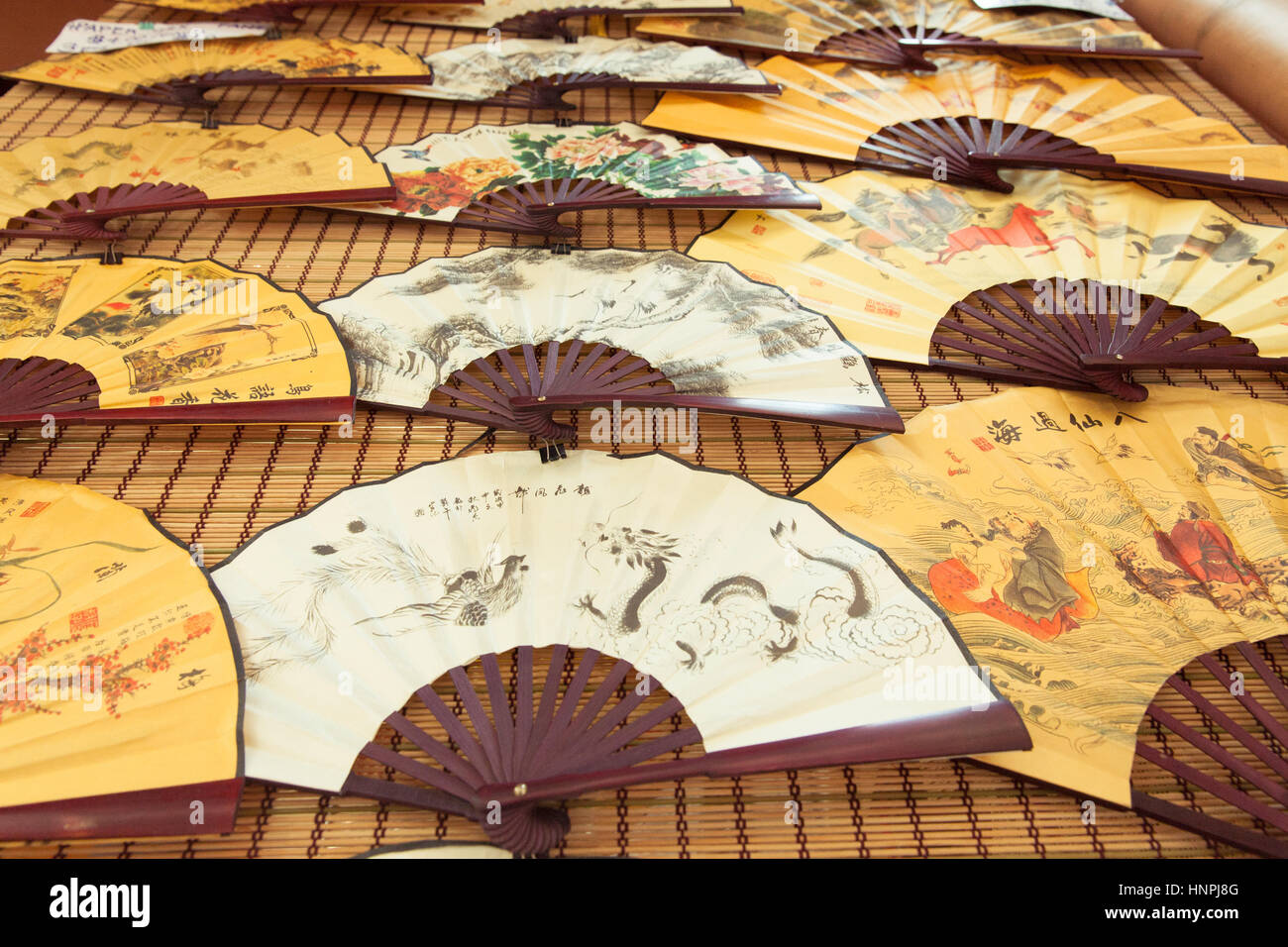 Traditional chinese fans hi-res stock photography and images - Alamy