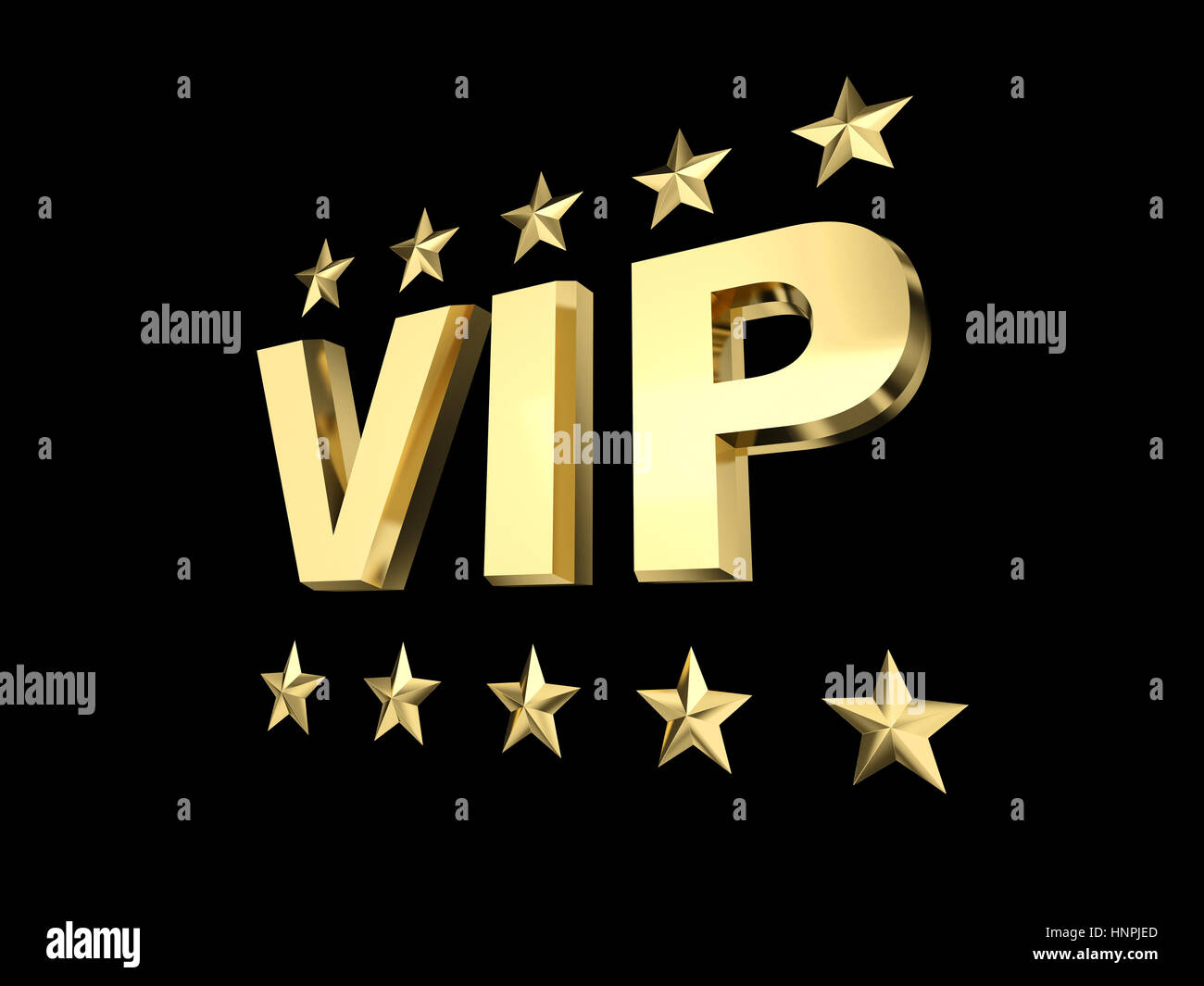vip golden status 3d rendering image Stock Photo - Alamy