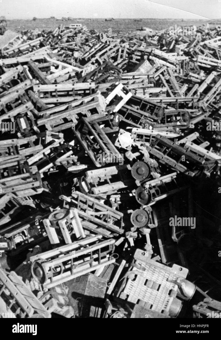 The Nazi propaganda image shows the remains of German Wehrmacht ...