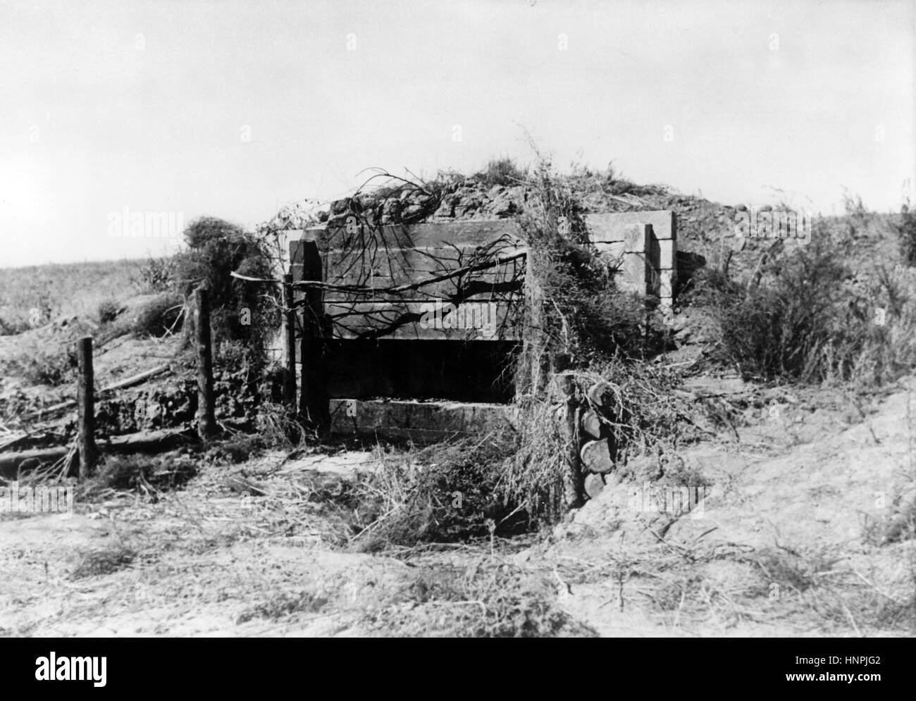 The Nazi propaganda image shows a bunker captured by German Wehrmacht ...