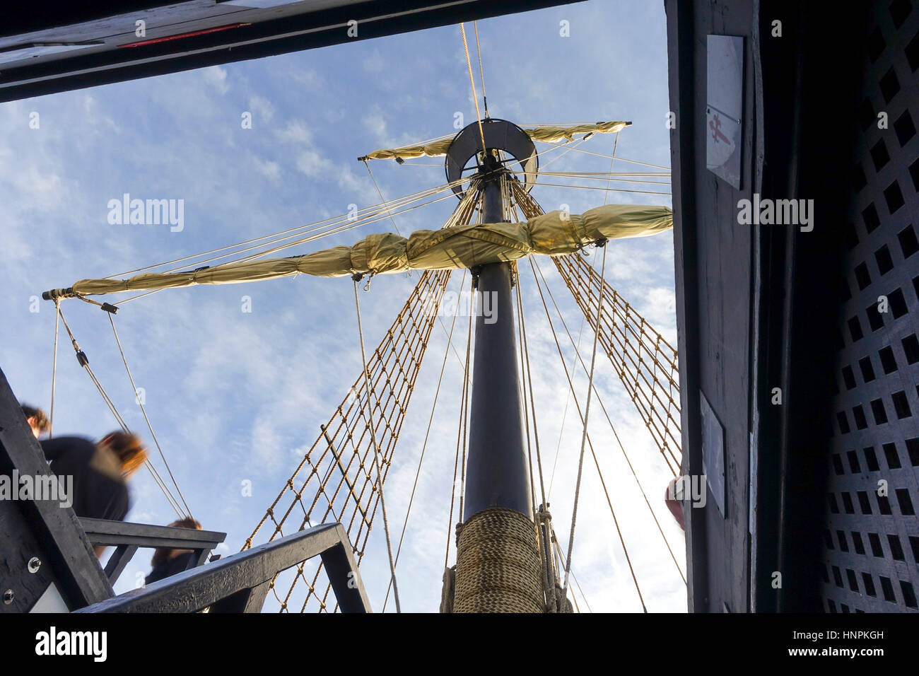 Replica of old spanish galleon, Nao Victoria, ship, vessel, 16th ...