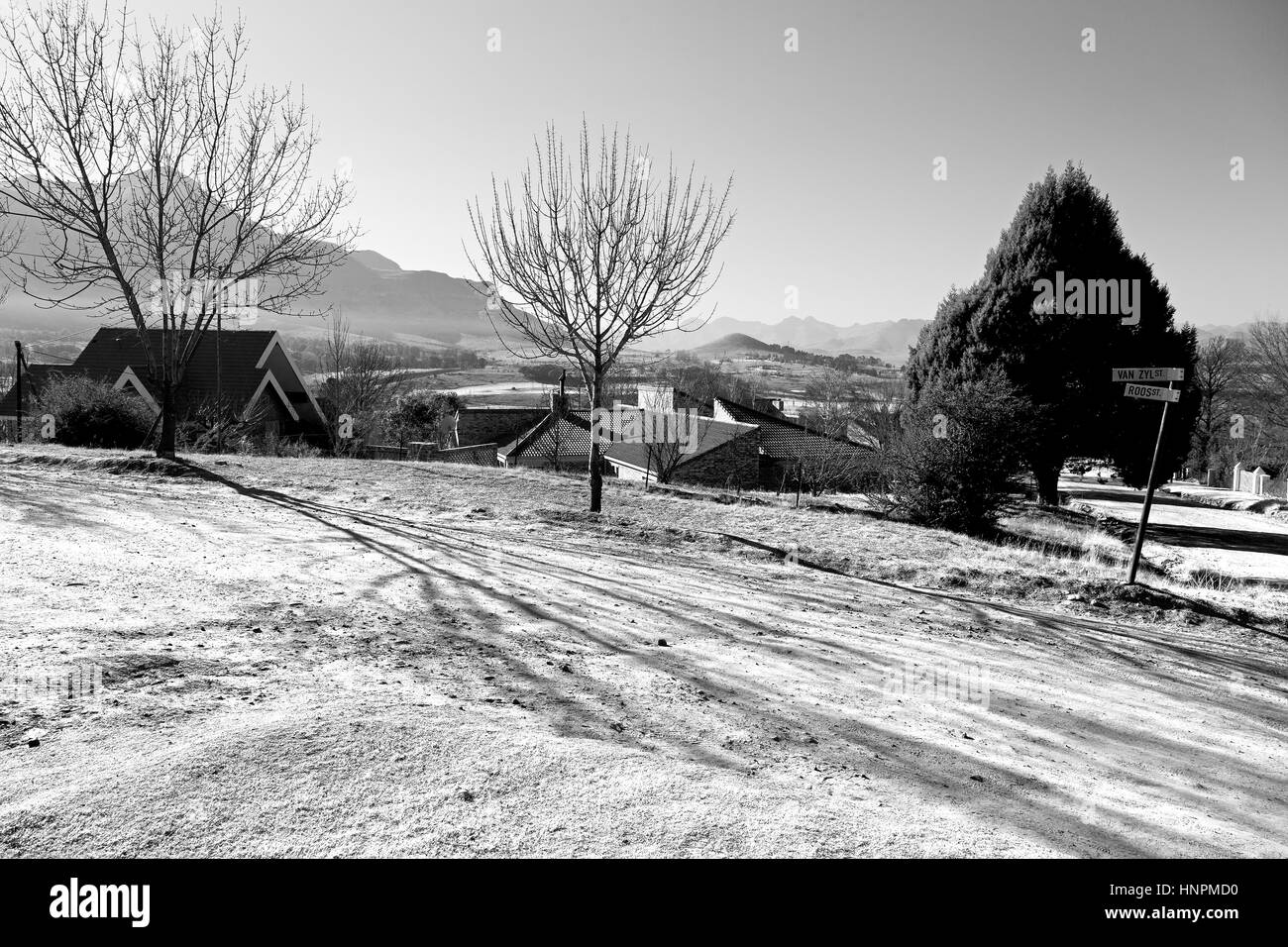 In quiet street near Black and White Stock Photos & Images - Alamy