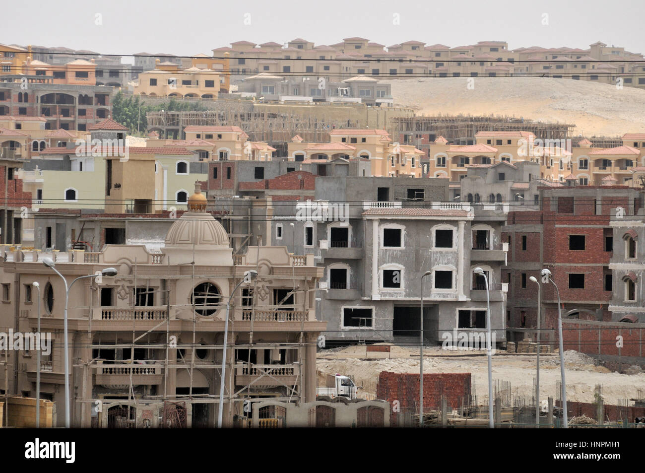 Cairo, Egypt -- New residential construction in the 6th of October ...
