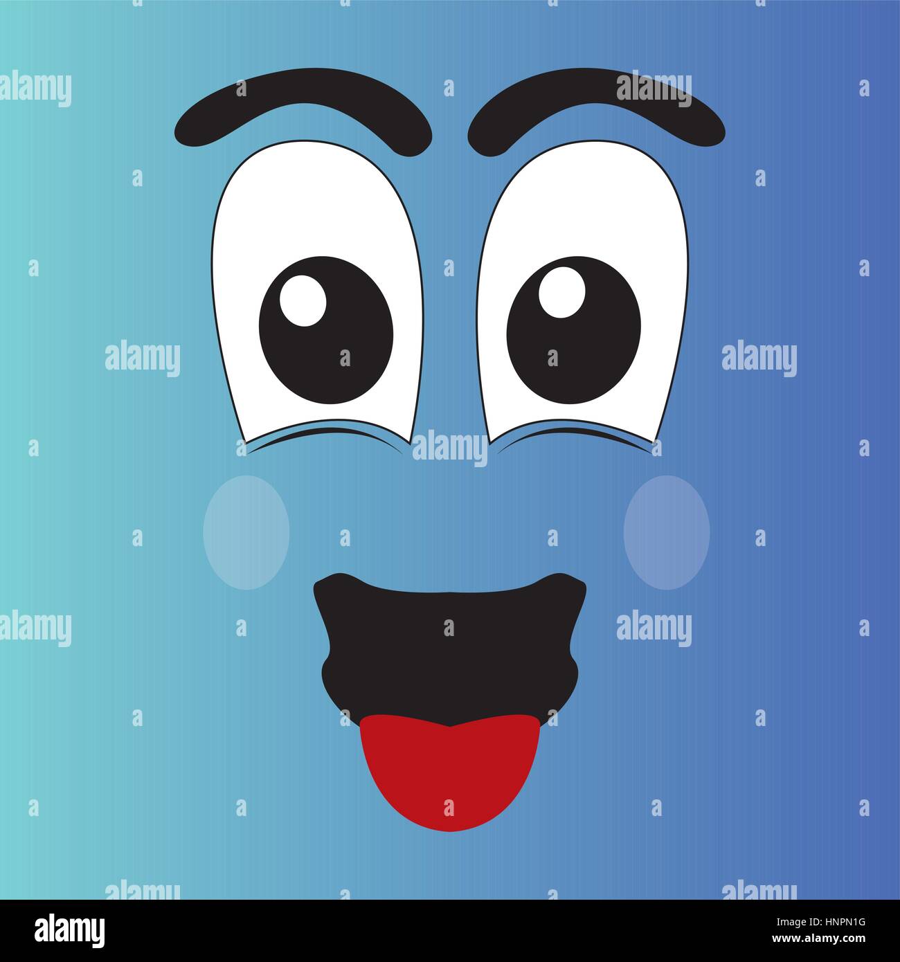 Happy cartoon face Stock Vector Image & Art - Alamy