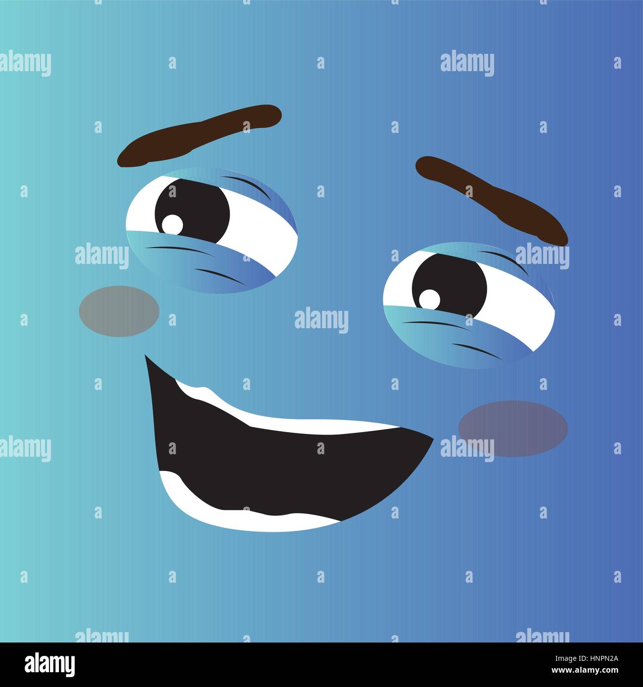 Happy cartoon face Stock Vector Image & Art - Alamy