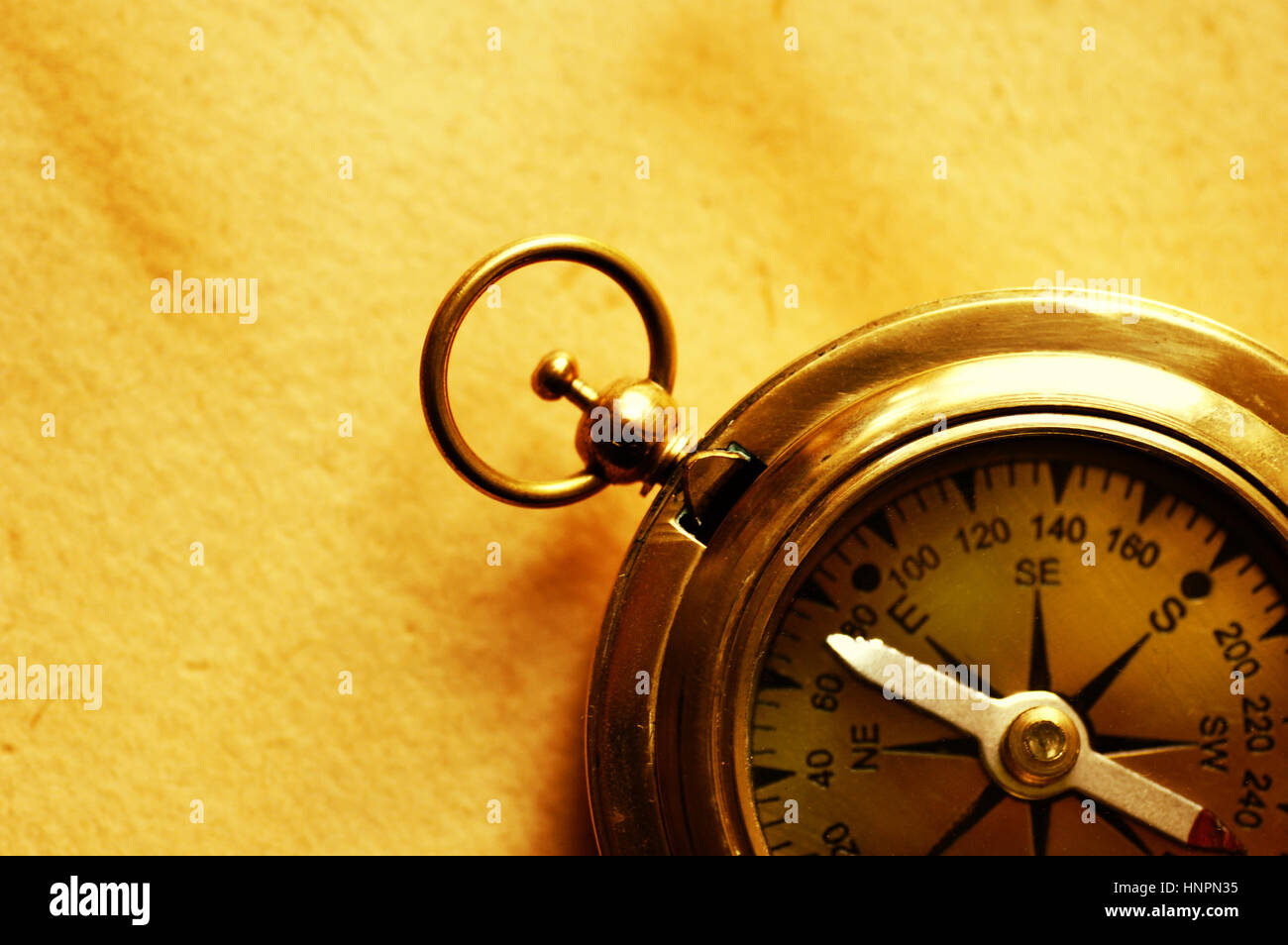 vintage brass compass Stock Photo - Alamy