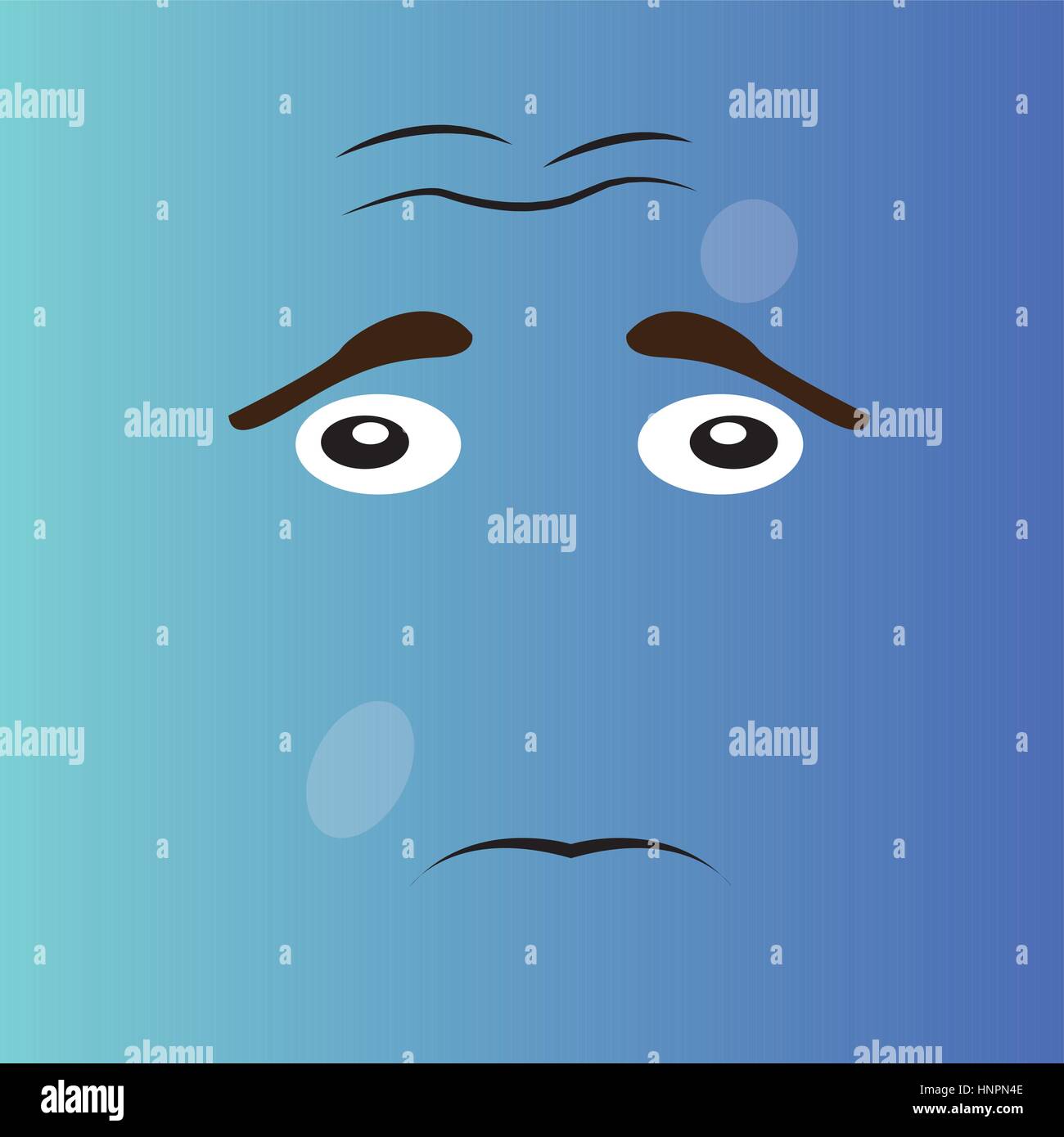Sad cartoon face Stock Vector Image & Art - Alamy