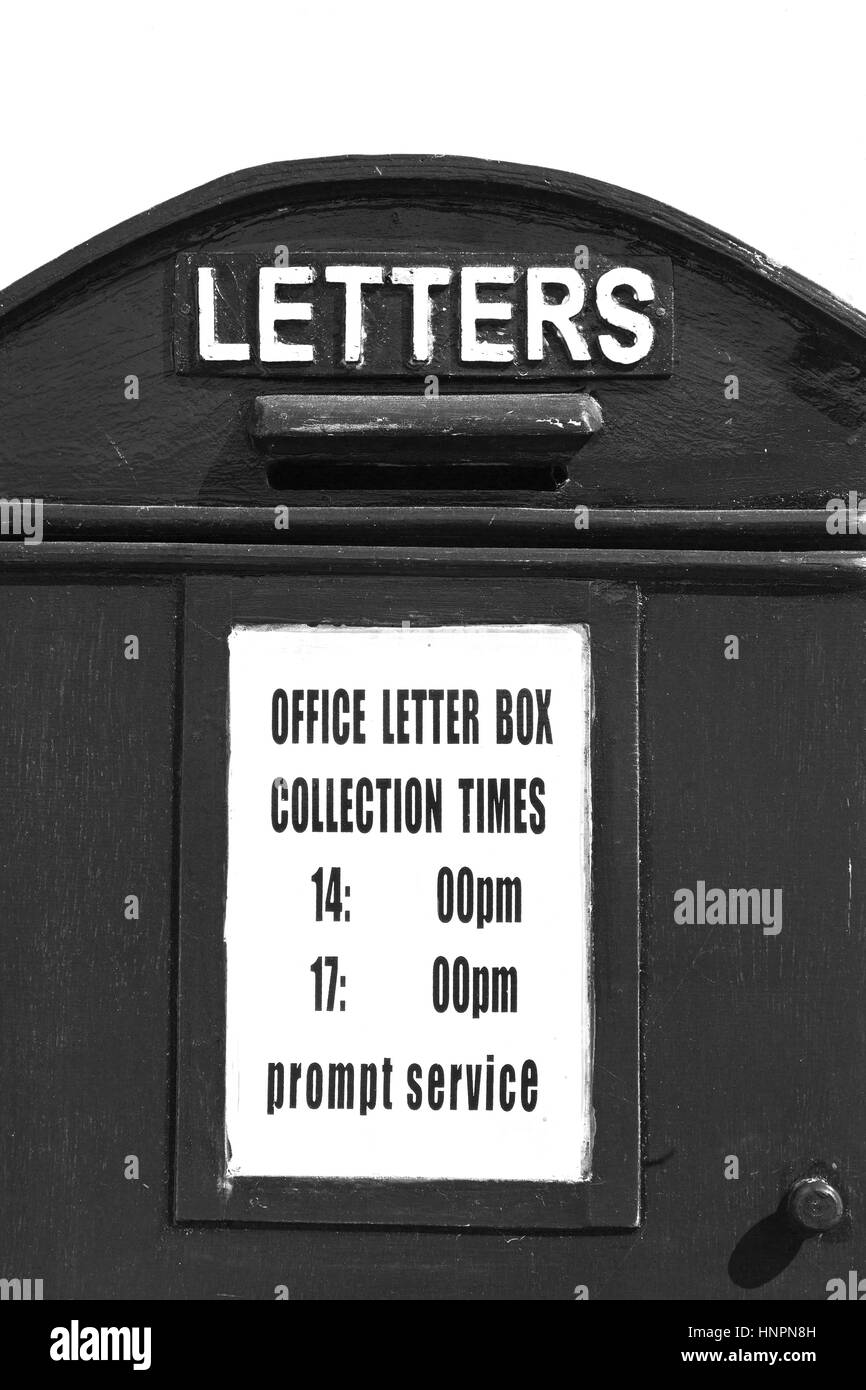 in italy antique historical vintage box post and wall near house Stock ...