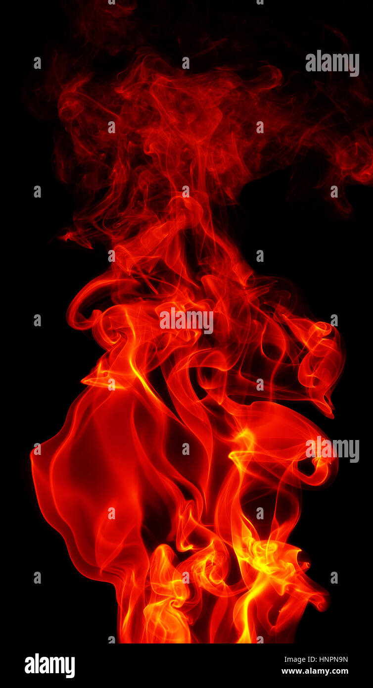 fire on a black background Stock Photo - Alamy