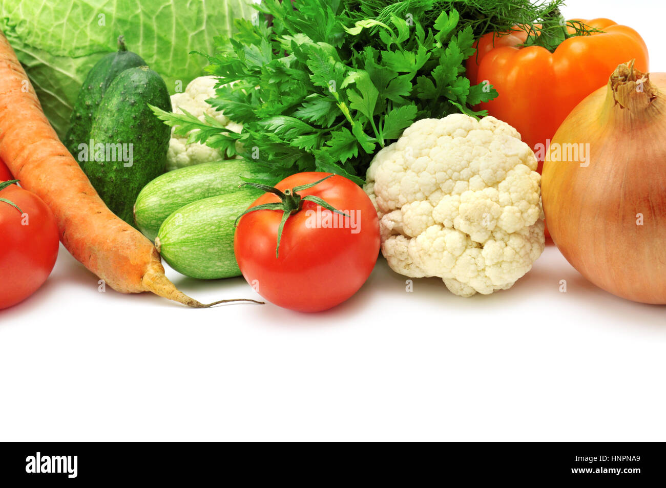 vegetables isolated on a white background Stock Photo - Alamy