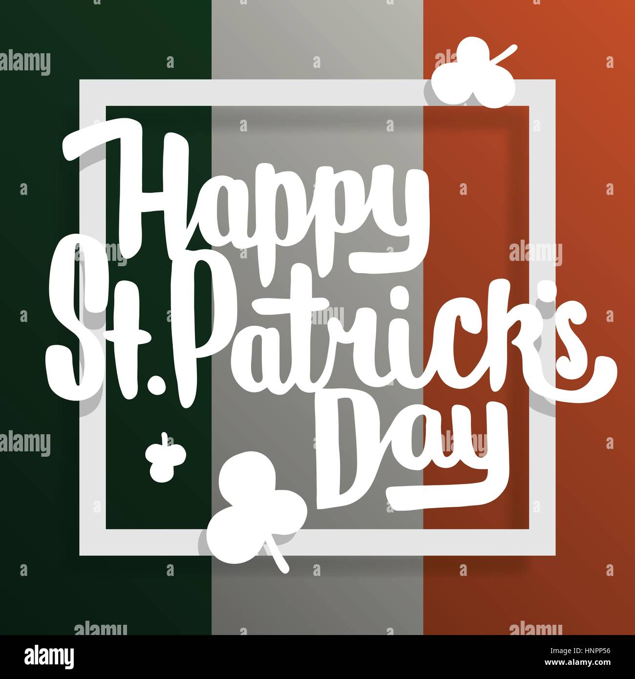 Ireland flag clover saint Stock Vector Images - Alamy