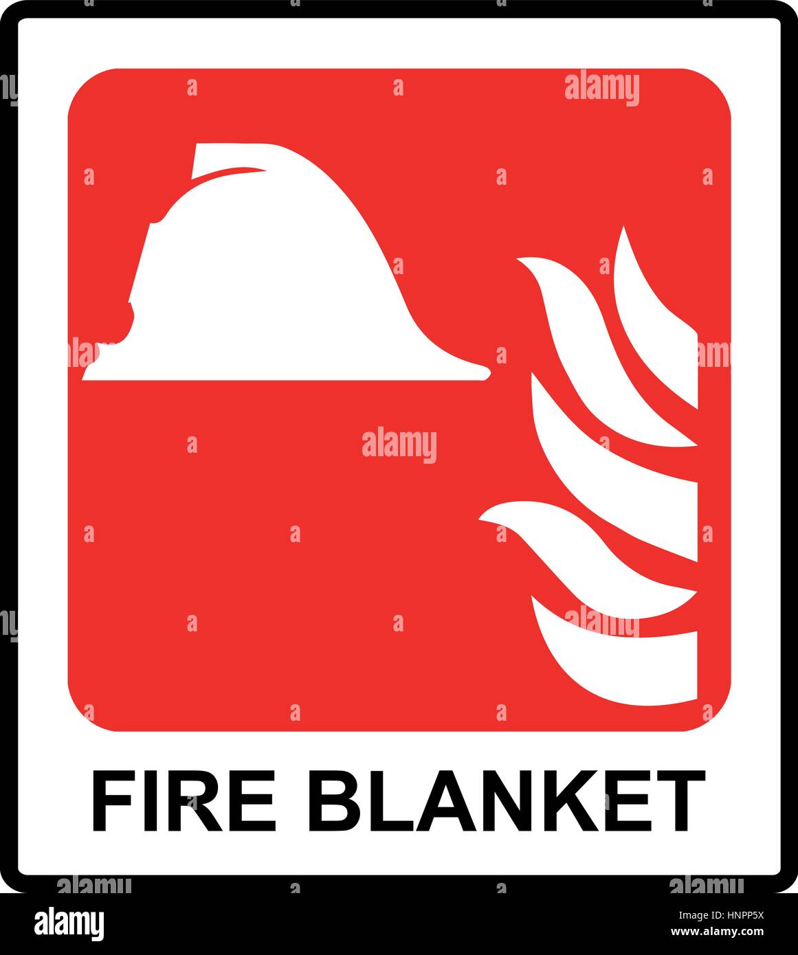 Signs of fire blanket sign. Vector Illustration Emergency symbol for ...