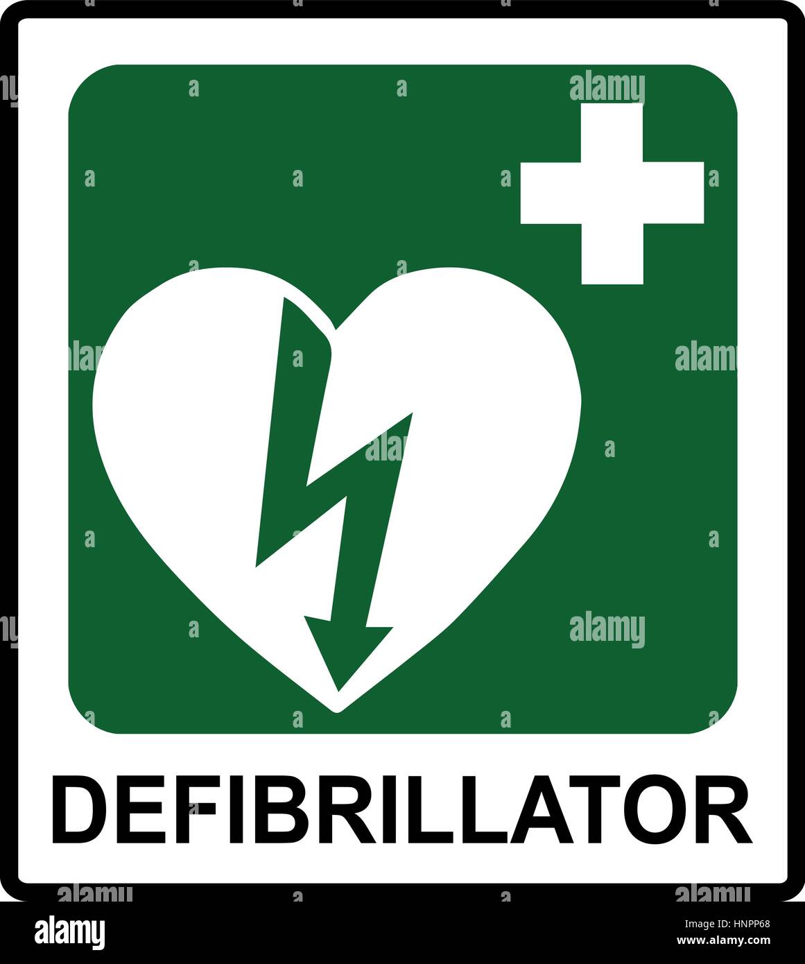 Public use defibrillator Stock Vector Images - Alamy