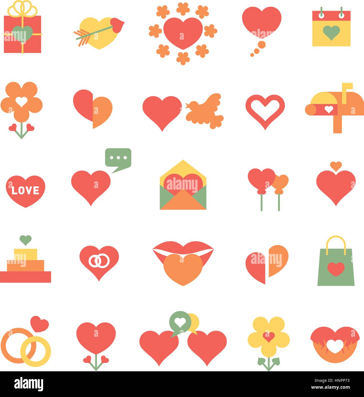 Set of different hearts icons Stock Vector Image & Art - Alamy