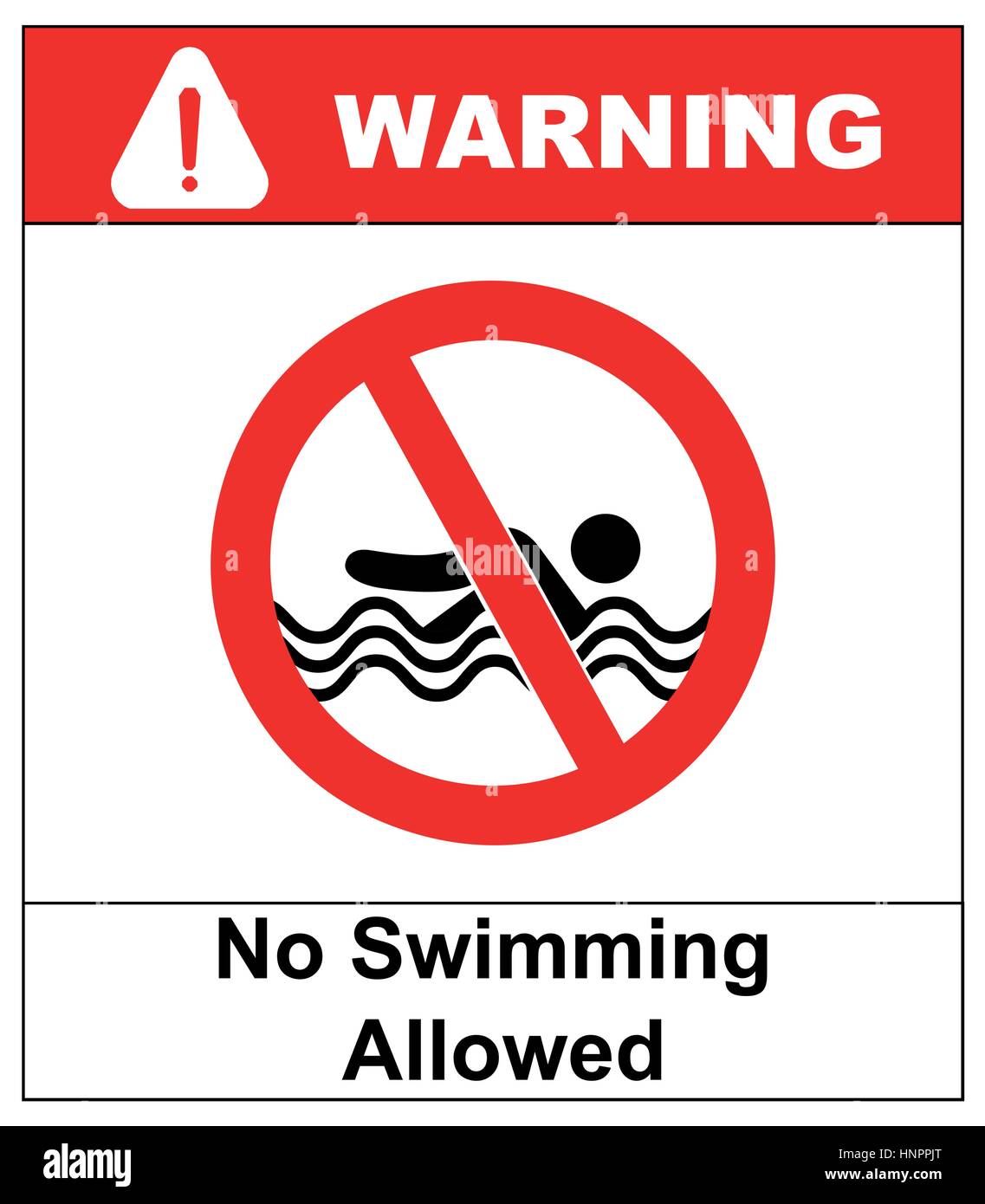 No swimming warning signs vector hi-res stock photography and images ...
