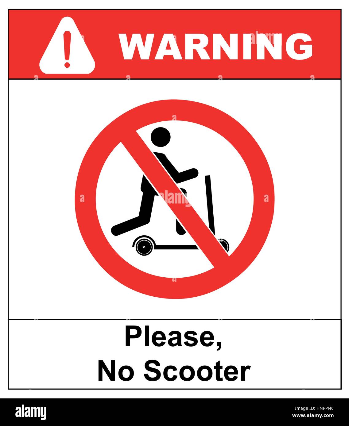 No scooters allowed symbol. Vector prohibition icons for public places ...
