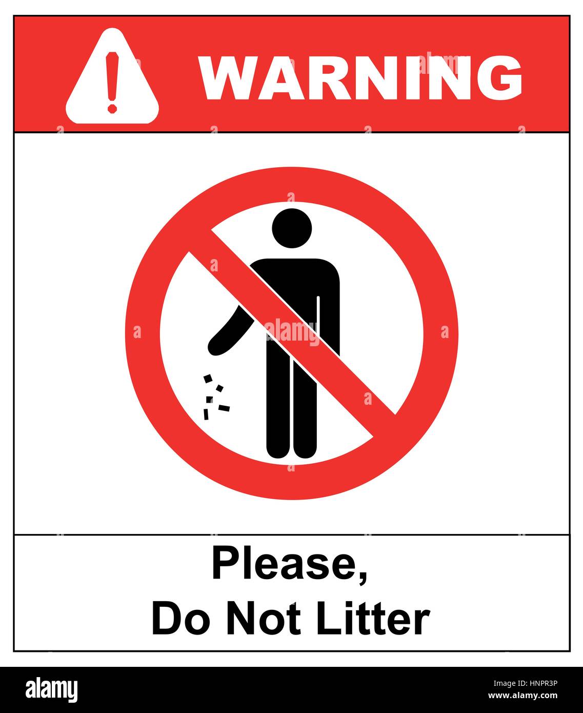 Littering prohibited sign Stock Vector Images - Alamy
