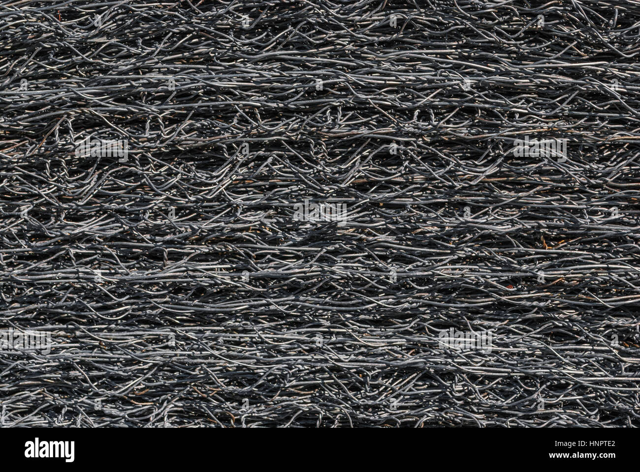 Closeup to Stack of Steel Wire Mesh Stock Photo - Alamy