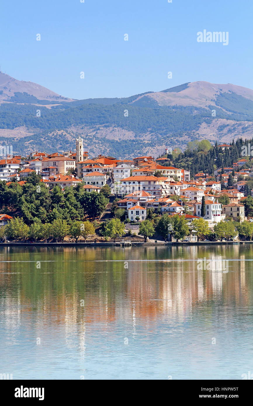 City Kastoria and Lake Orestiada, Greece Stock Photo - Alamy