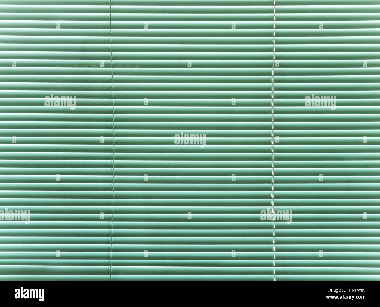 Green plastic blinds on the glass window of the modern office Stock ...