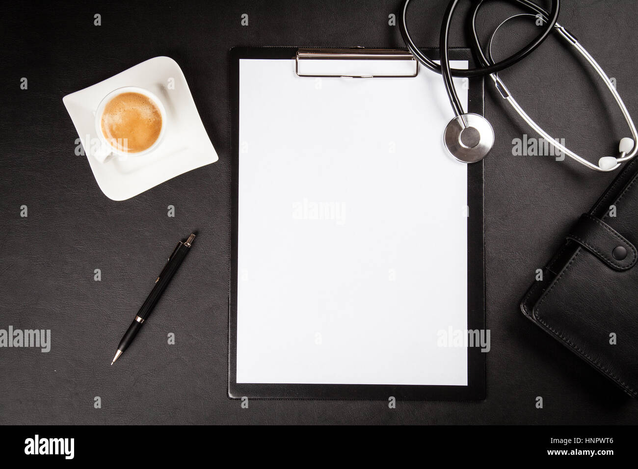 Doctor's working table Stock Photo - Alamy