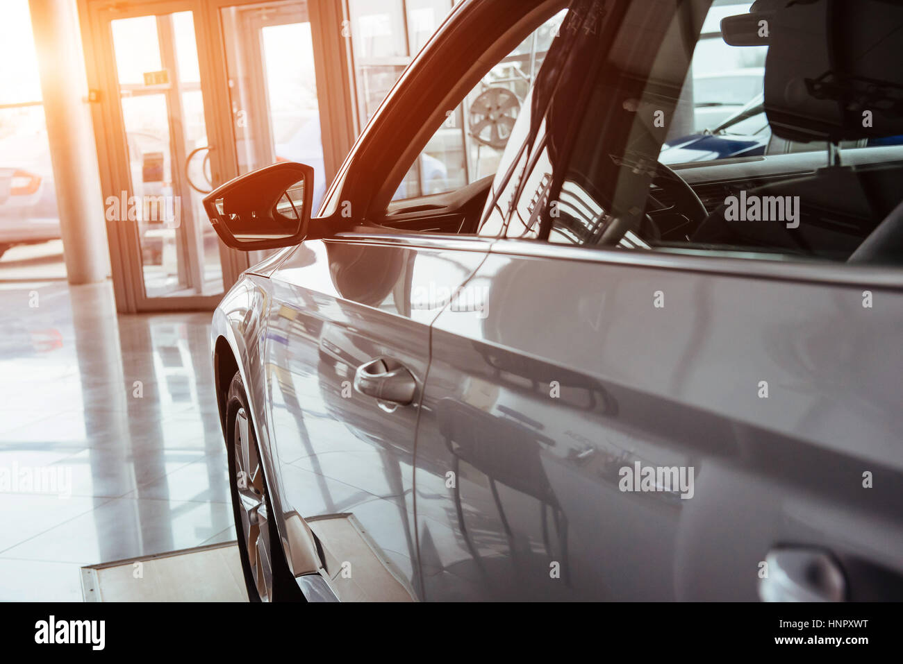 of beautiful modern car close up in the cabin Stock Photo - Alamy