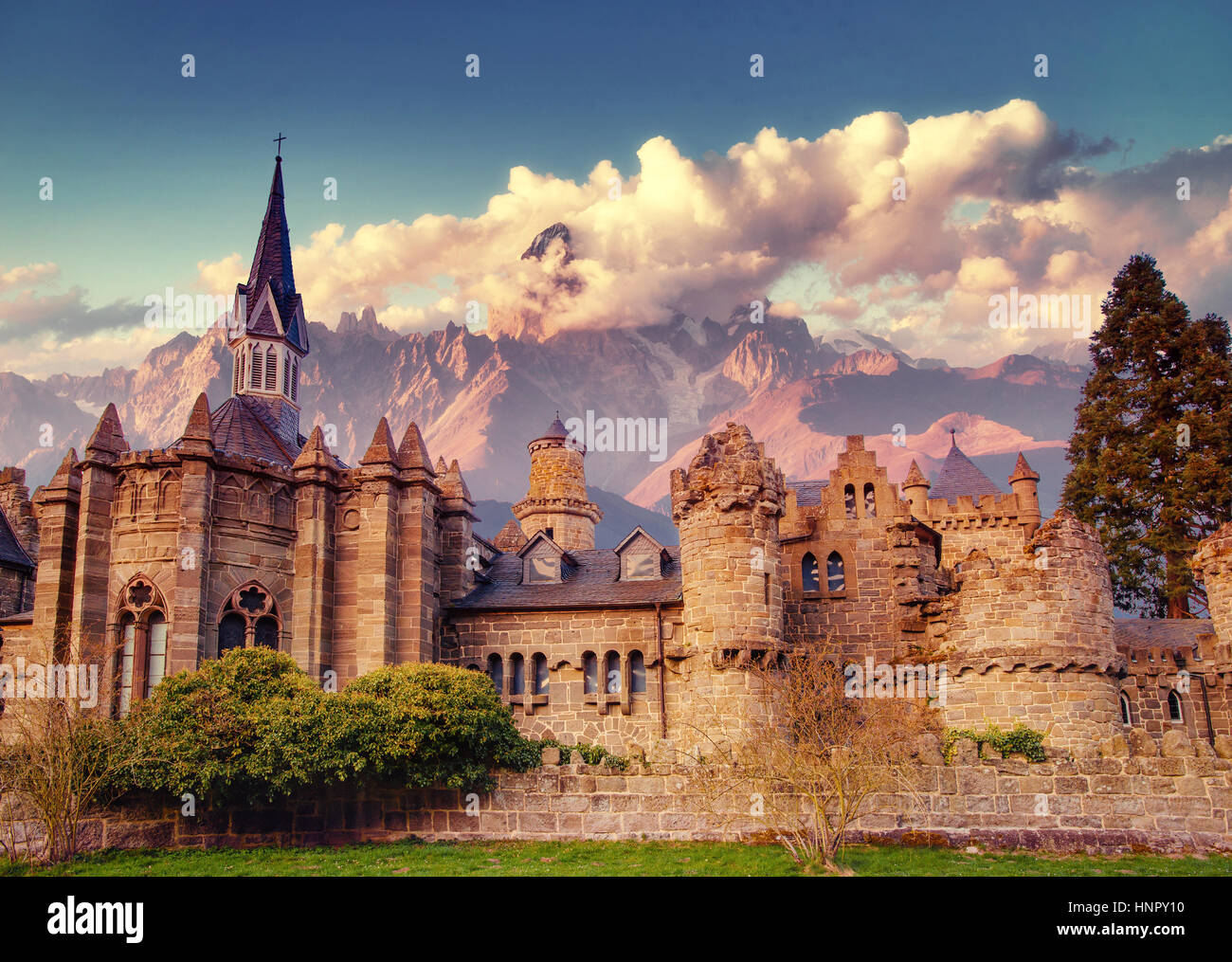 Ancient castle. Fantastic views the beauty of the world. Germany Stock ...