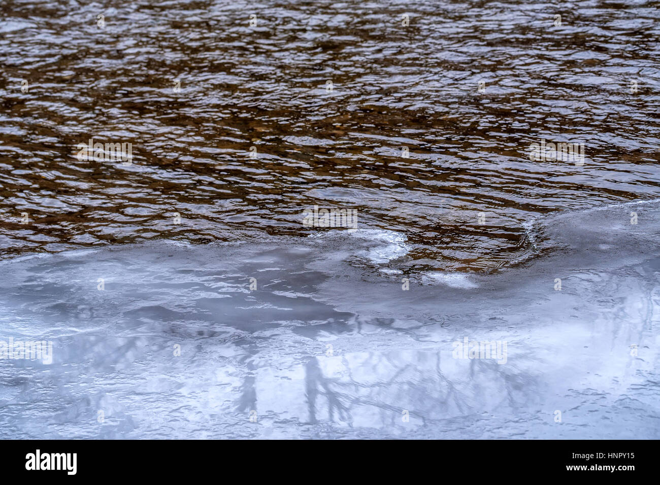 Edge of ice and water Stock Photo - Alamy