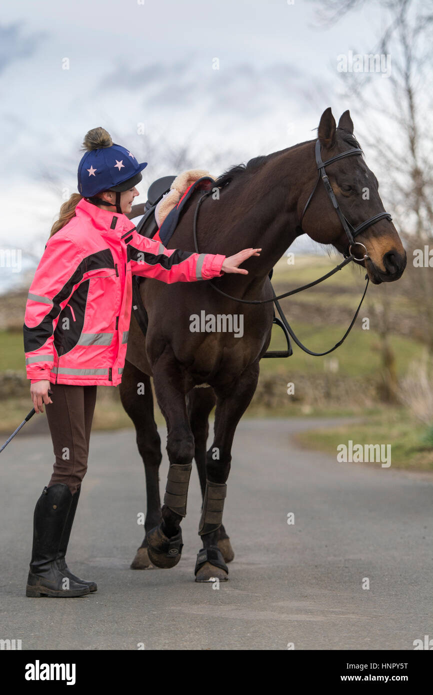 Rider mounting horse hi-res stock photography and images - Alamy