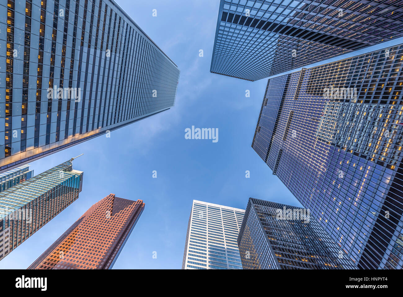 Office towers in the downtown financial district of Toronto Canada ...