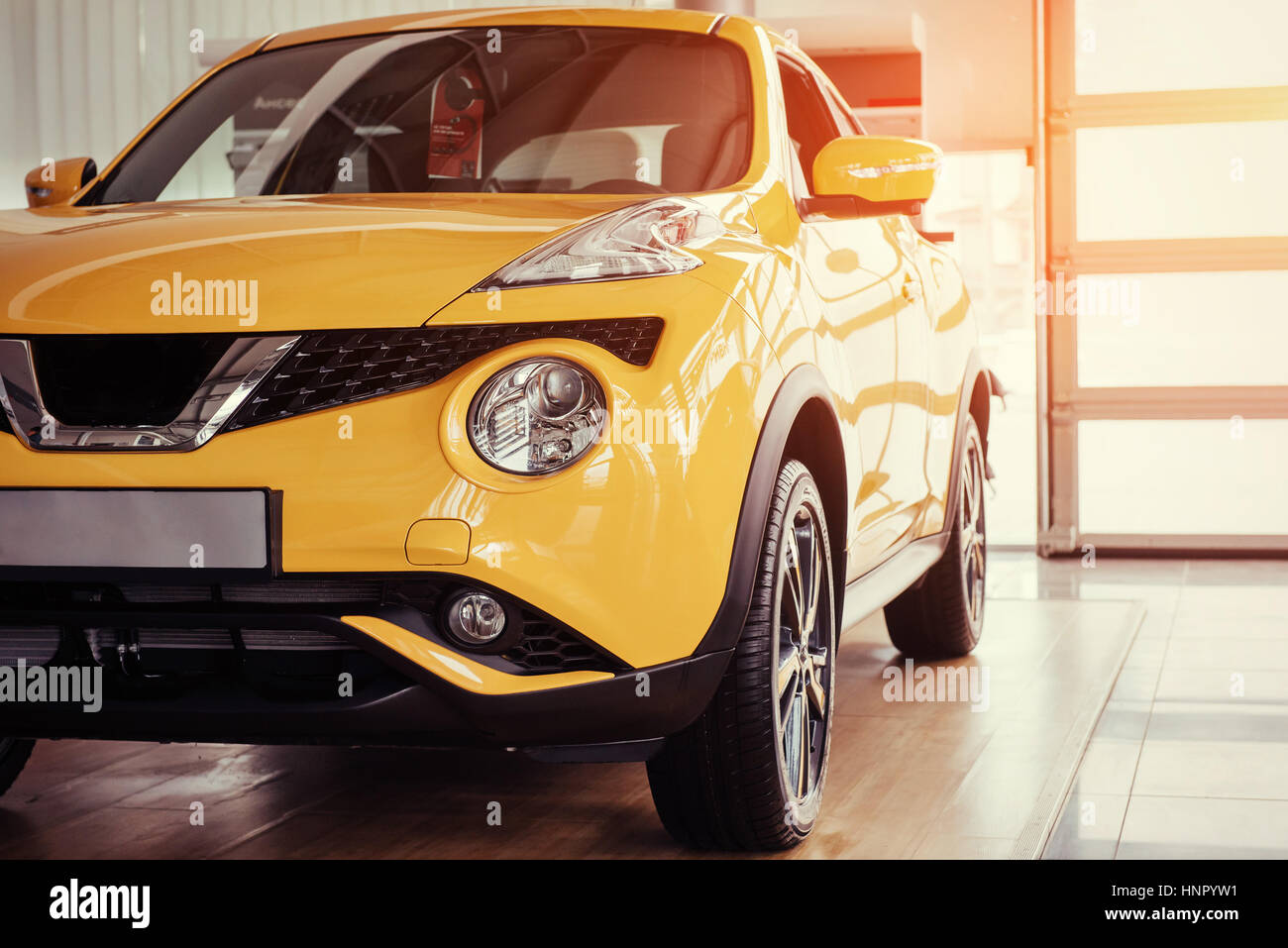 modern model cars in the showroom Stock Photo - Alamy