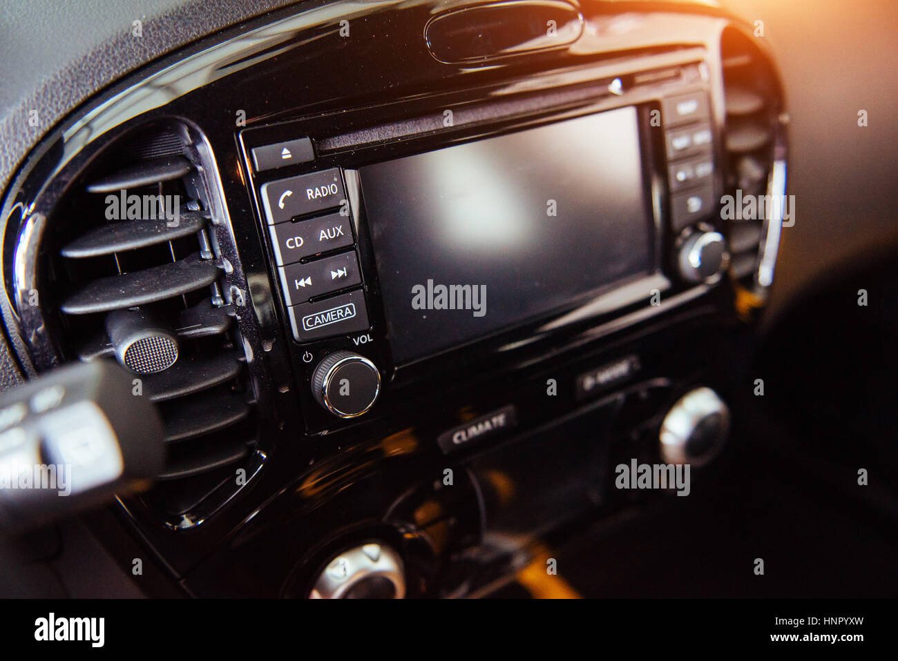 Car audio system front panel Stock Photo - Alamy