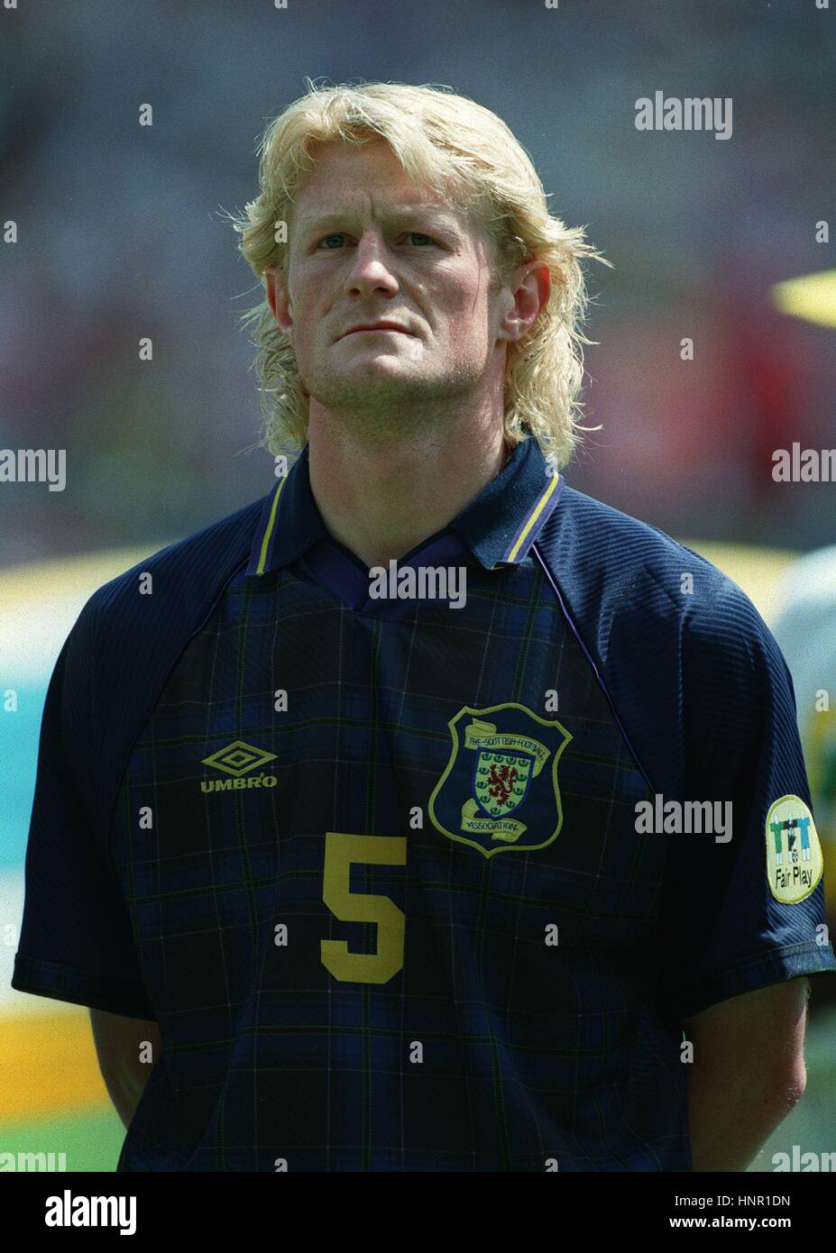 COLIN HENDRY SCOTLAND & BLACKBURN ROVERS FC 18 June 1996 Stock Photo ...