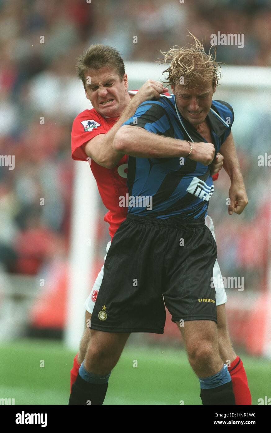 JOHN HENDRIE & SENO MIDDLESBROUGH V INTER MILAN 02 August 1996 Stock ...