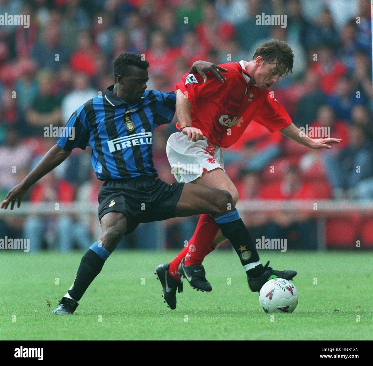 CRAIG HIGNETT & ANGLOMA MIDDLESBROUGH V INTER MILAN 12 August 1996 ...