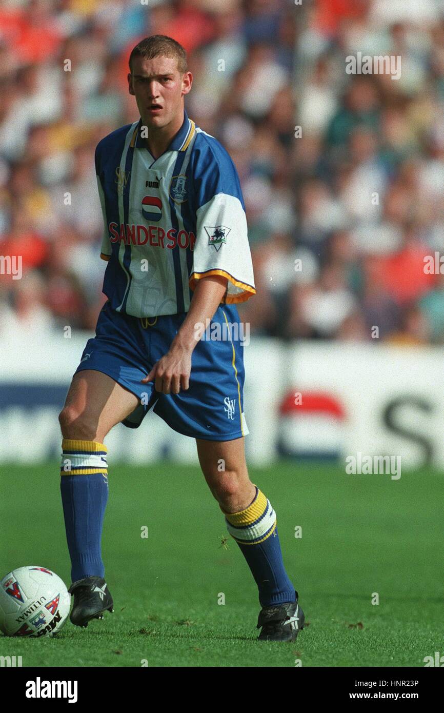 ANDY BOOTH SHEFFIELD WEDNESDAY FC 19 August 1996 Stock Photo - Alamy