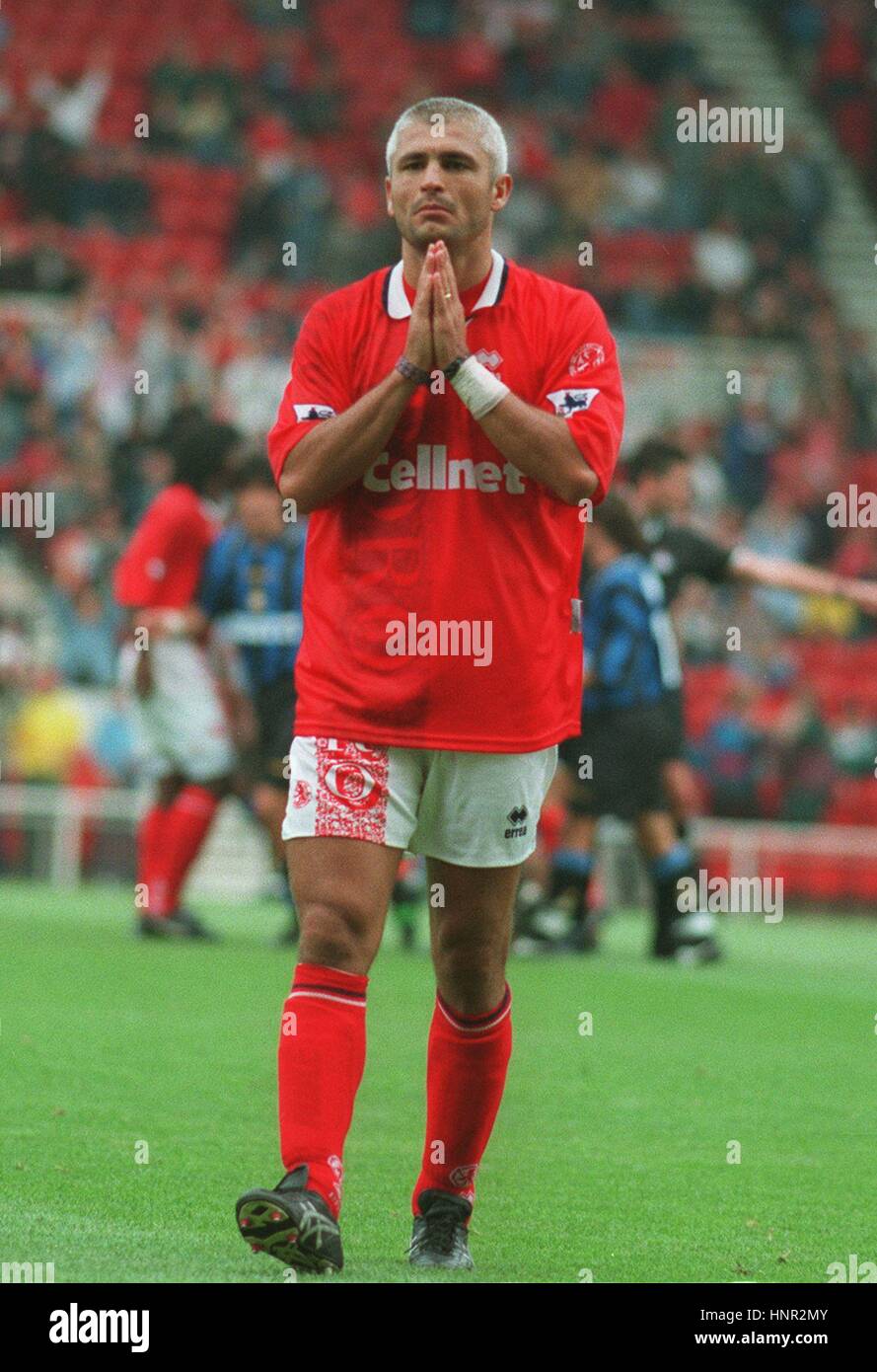 FABRIZIO RAVANELLI MIDDLESBROUGH FC 13 September 1996 Stock Photo - Alamy