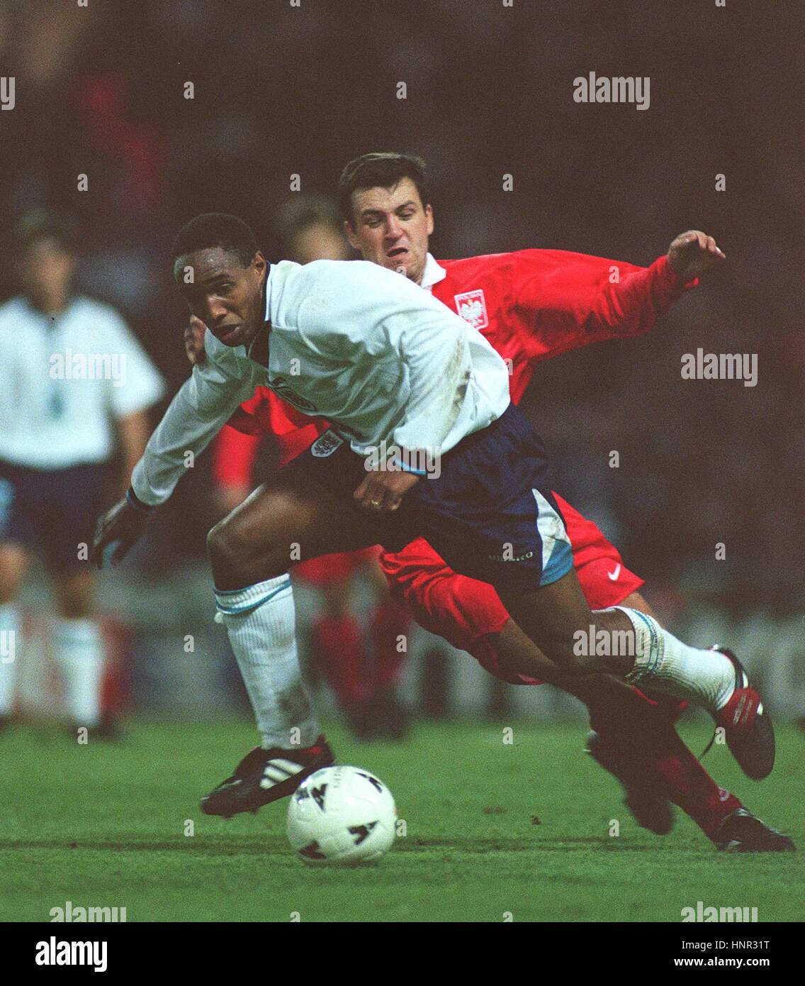 PAUL INCE & HENRYK BALUSZYNSKI ENGLAND V POLAND 10 October 1996 Stock ...