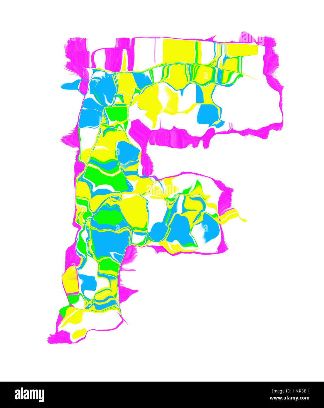 The colored Initials letter F Stock Photo - Alamy