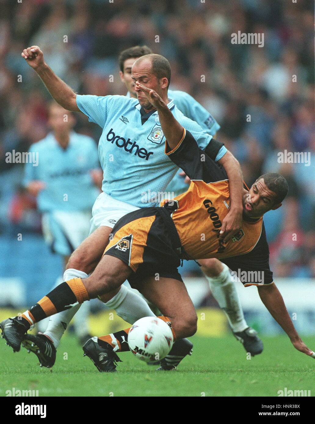 MICHAEL FRONTZECK DON GOODMAN MANCHESTER CITY V WOLVES 28 October 1996 ...