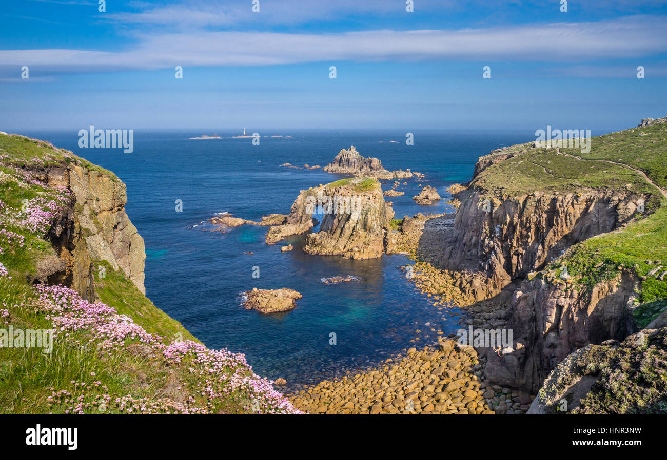 United Kingdom, South West England, Cornwall, Cornish Coast at Land's ...
